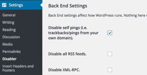 How Disable Self Pingbacks in WordPress