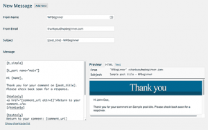 How to Send a Thank You Email to Blog Commenters in WordPress
