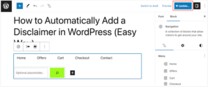 How to Add WordPress Navigation Menu in Posts / Pages