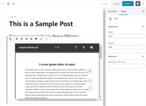 How to Embed PDF, Spreadsheet, and others in WordPress Blog Posts