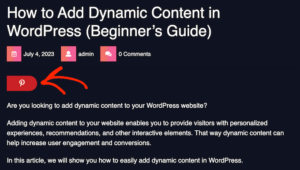 How to Add Pinterest "Pin It" Button in WordPress (4 Ways)