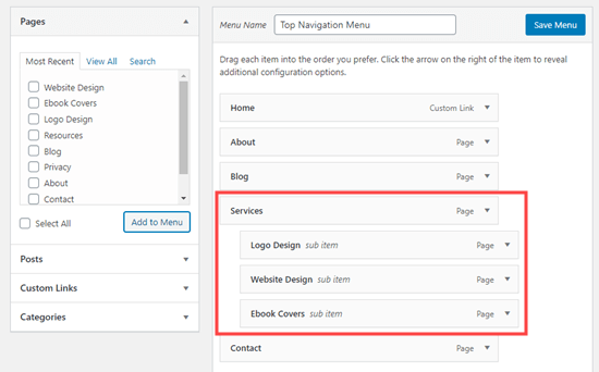 How To Add Navigation Menu In WordPress