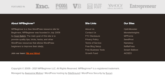 13 Best WordPress Footer Design Examples (+ Best Practices)
