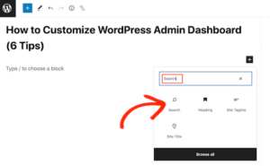 How to Add a Search Form in a WordPress Post