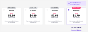 5 Best Monthly Web Hosting Plans (Starts at $4.95/mo.)